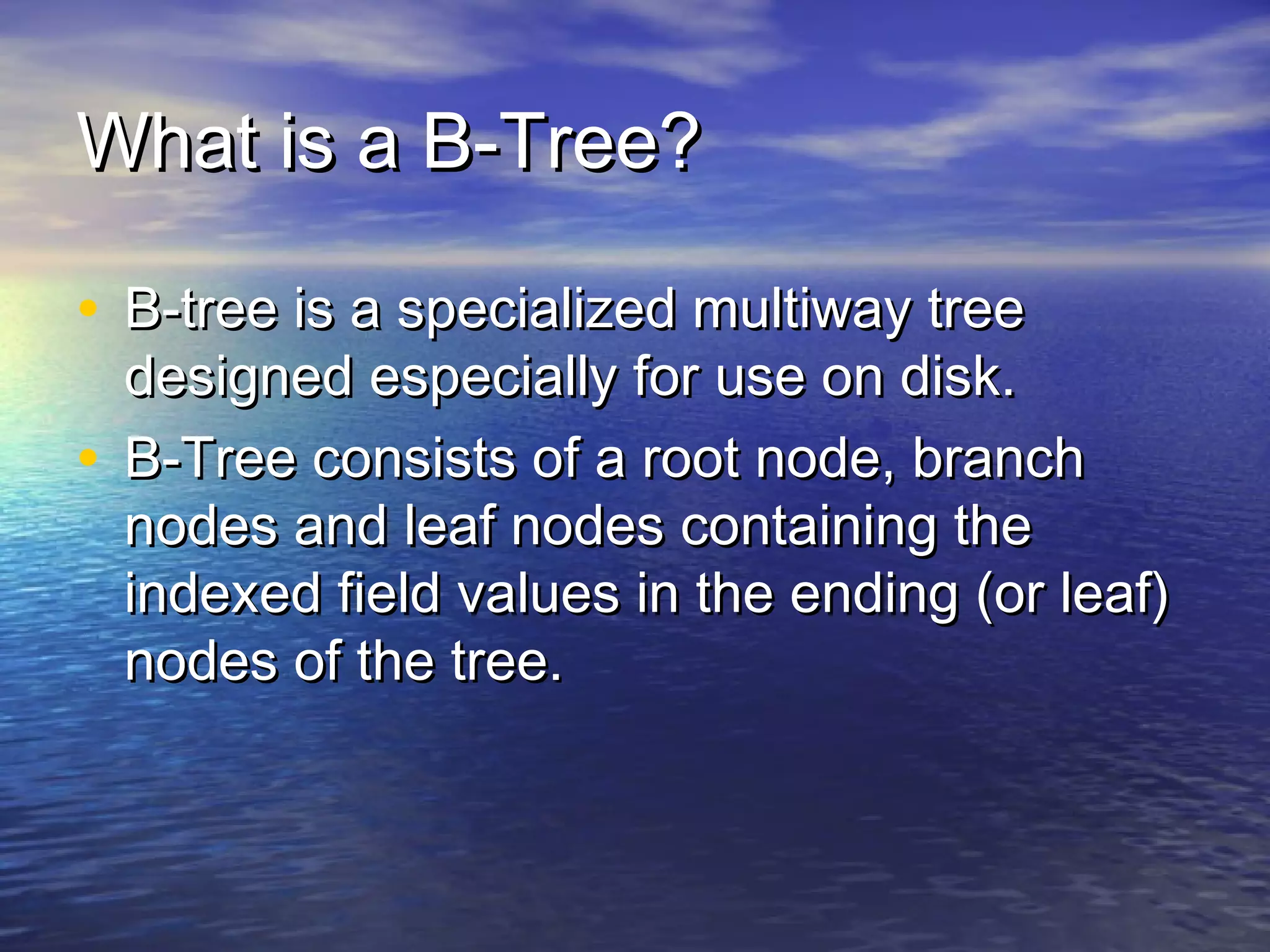 B trees dbms | PPT