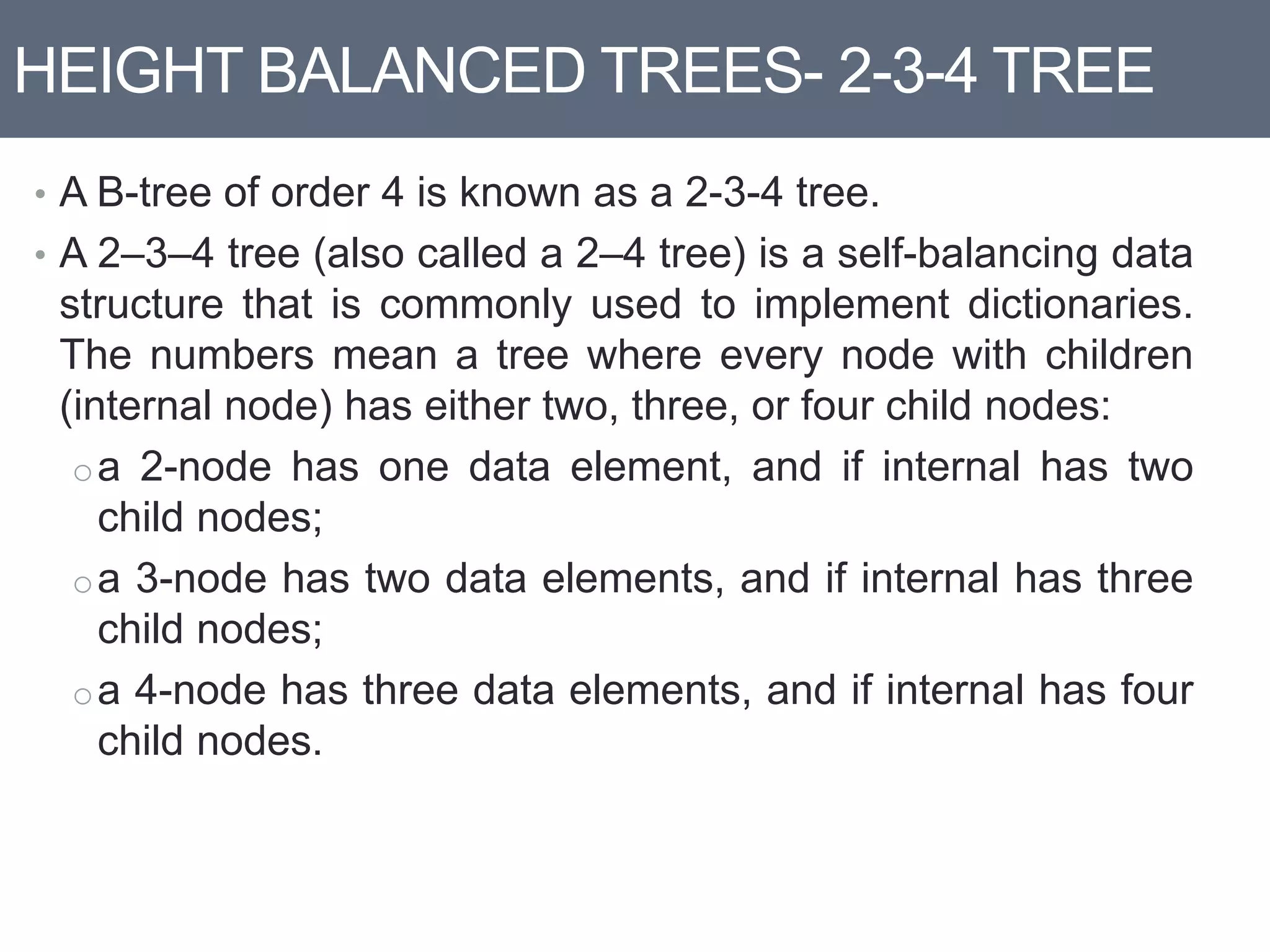 B+ trees and height balance tree | PPTX