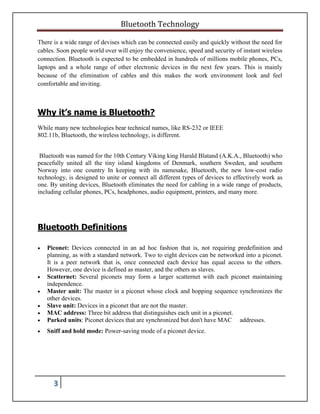 Bluetooth technology | PDF
