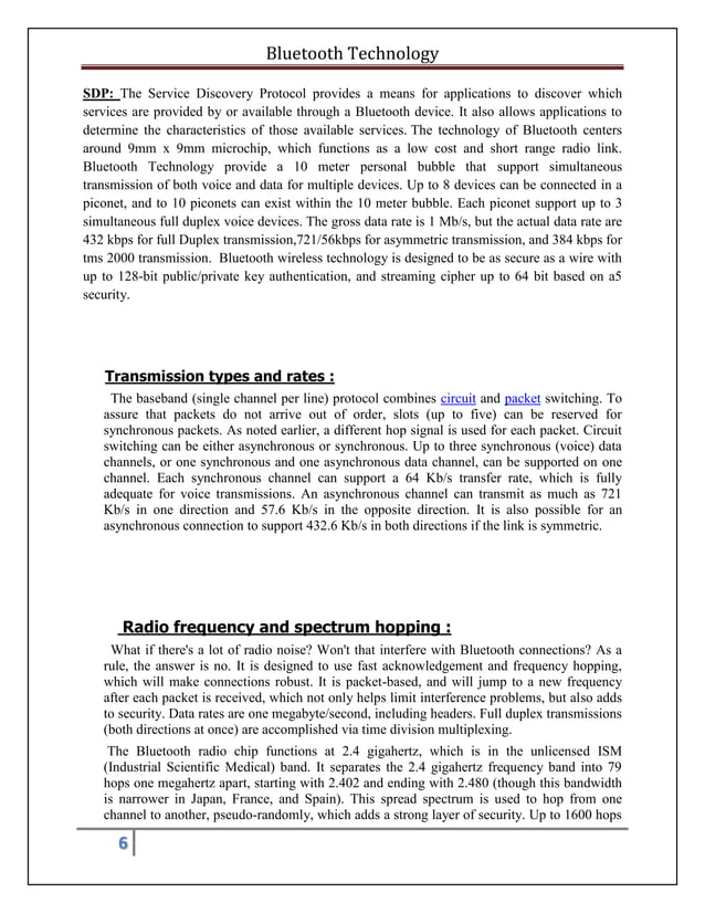 Bluetooth technology | PDF