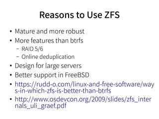 Introduction to BTRFS and ZFS | PDF