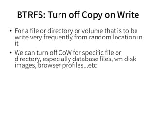 Introduction to BTRFS and ZFS | PDF | Operating Systems | Computer Software and Applications