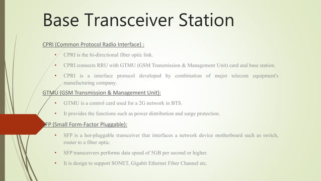 Base Transceiver Station (BTS) | PPTX