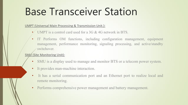 Base Transceiver Station (BTS) | PPTX