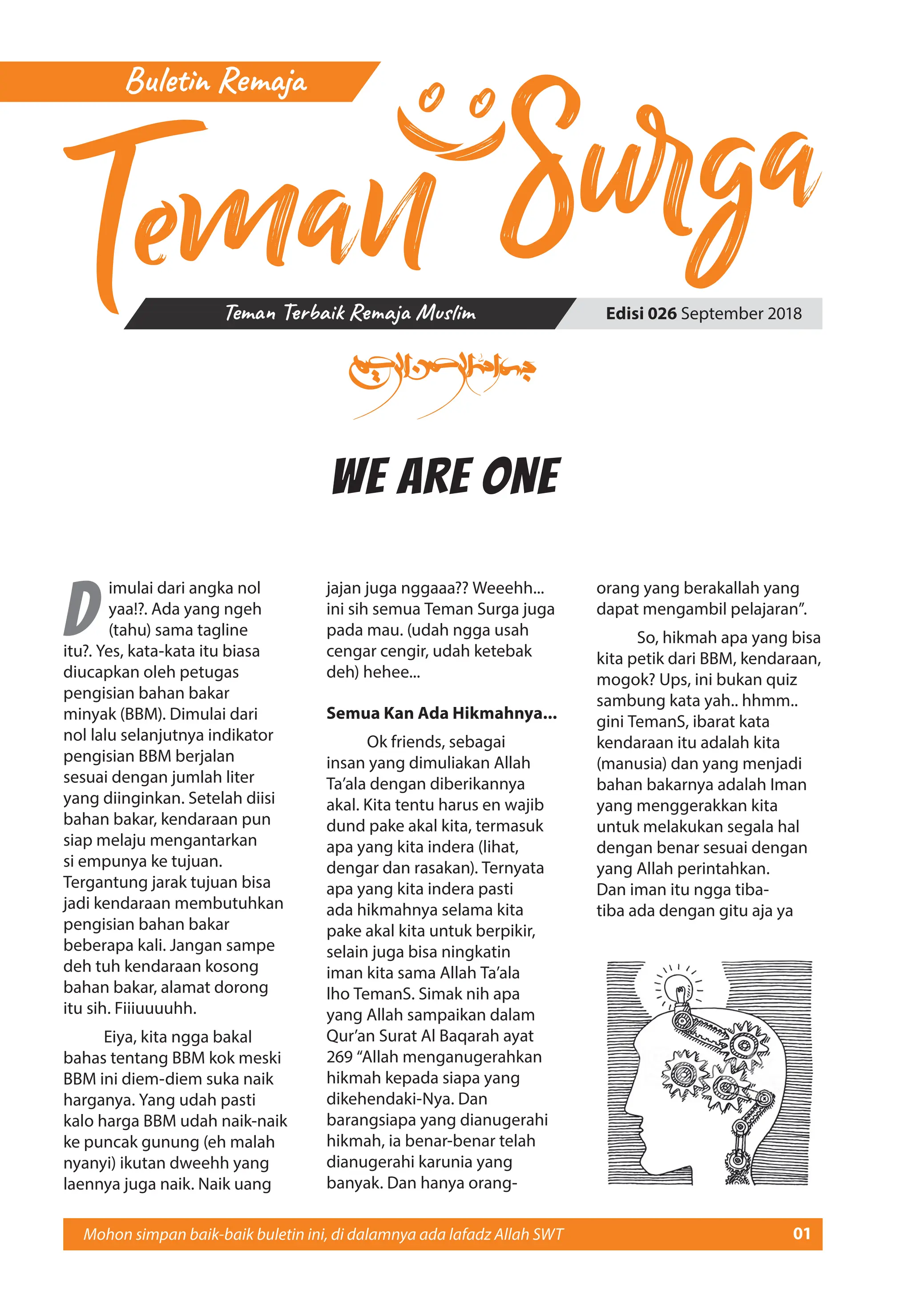 Buletin Remaja Teman Surga 026. We Are One | PDF