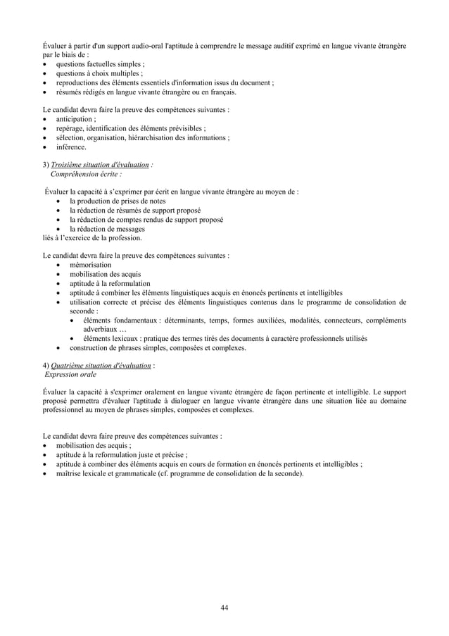 Référentiel du Bts Assurance