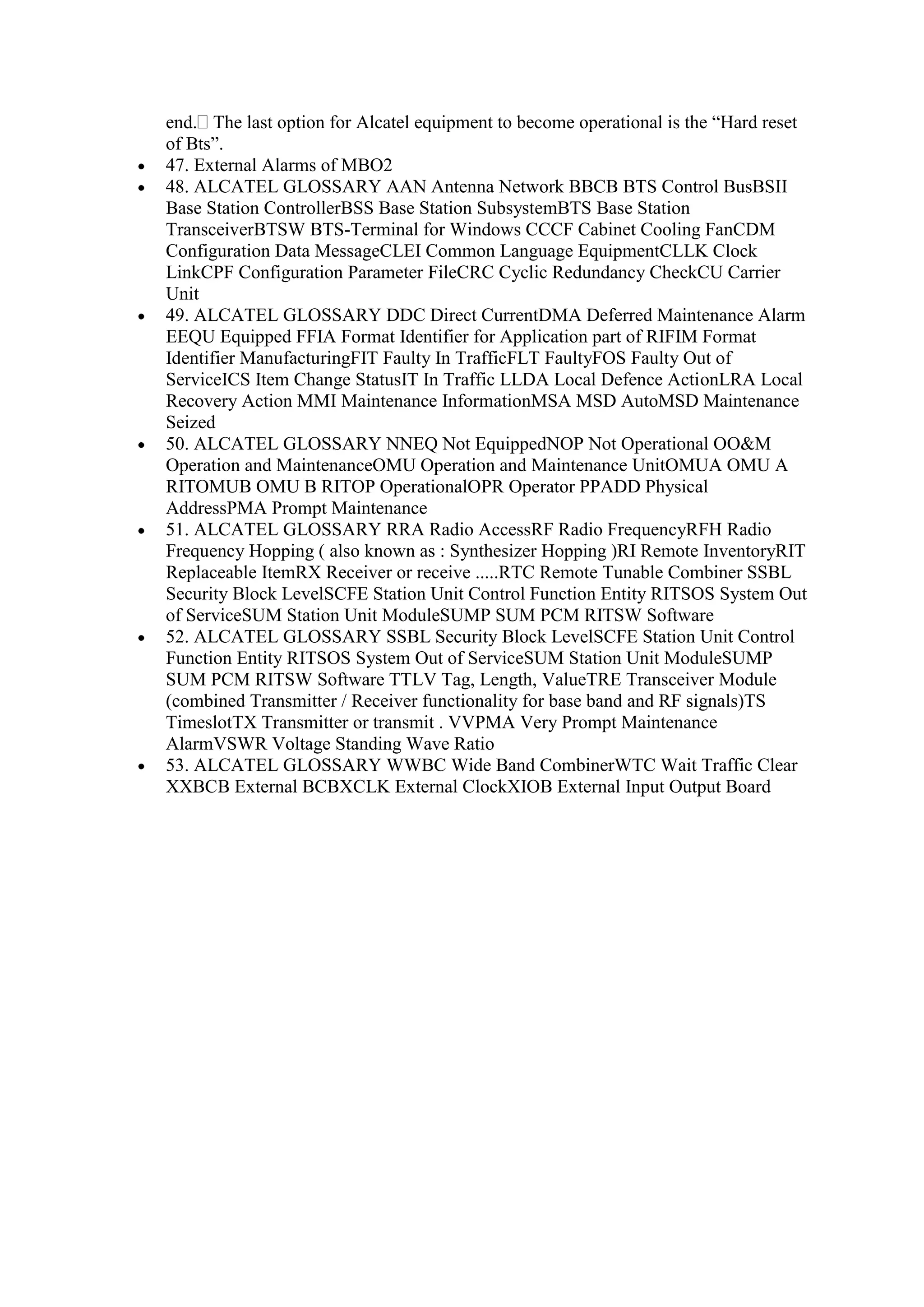 Bts commissioning | DOCX