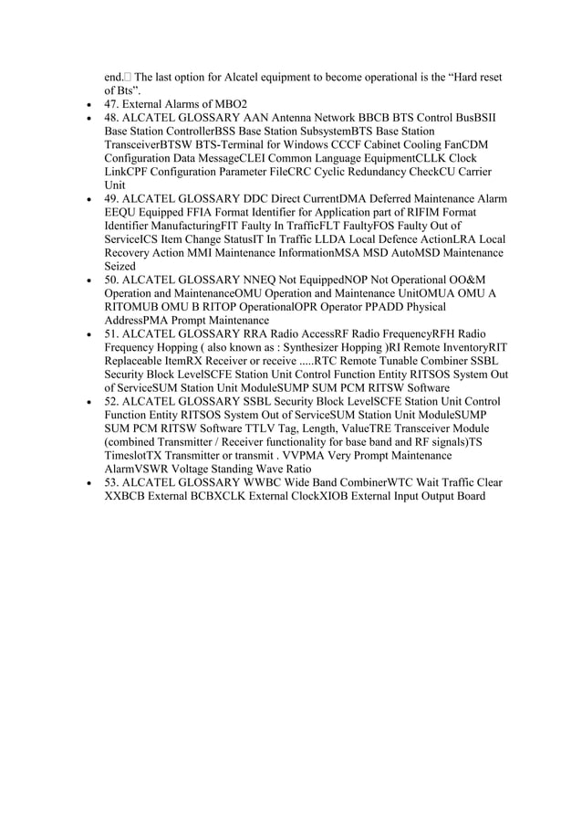 Bts commissioning | DOCX