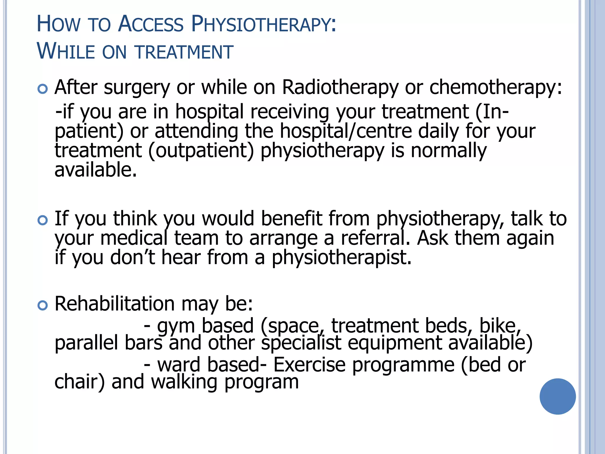 Physiotherapy Information | PPTX