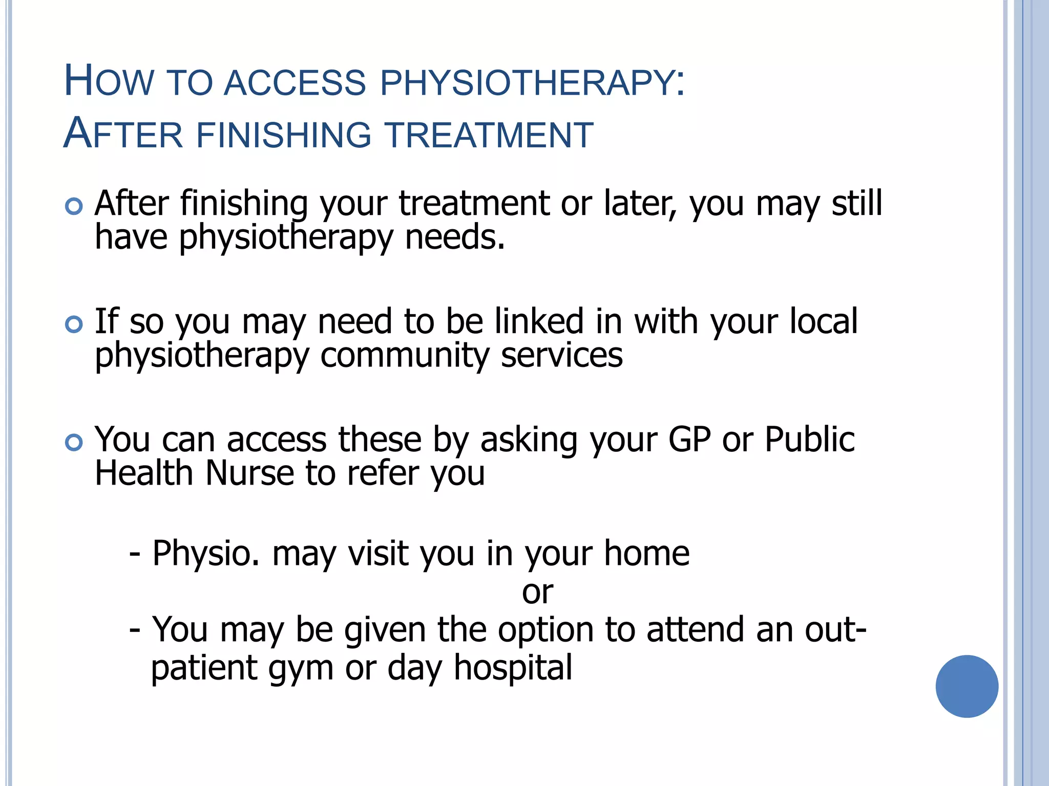 Physiotherapy Information | PPTX