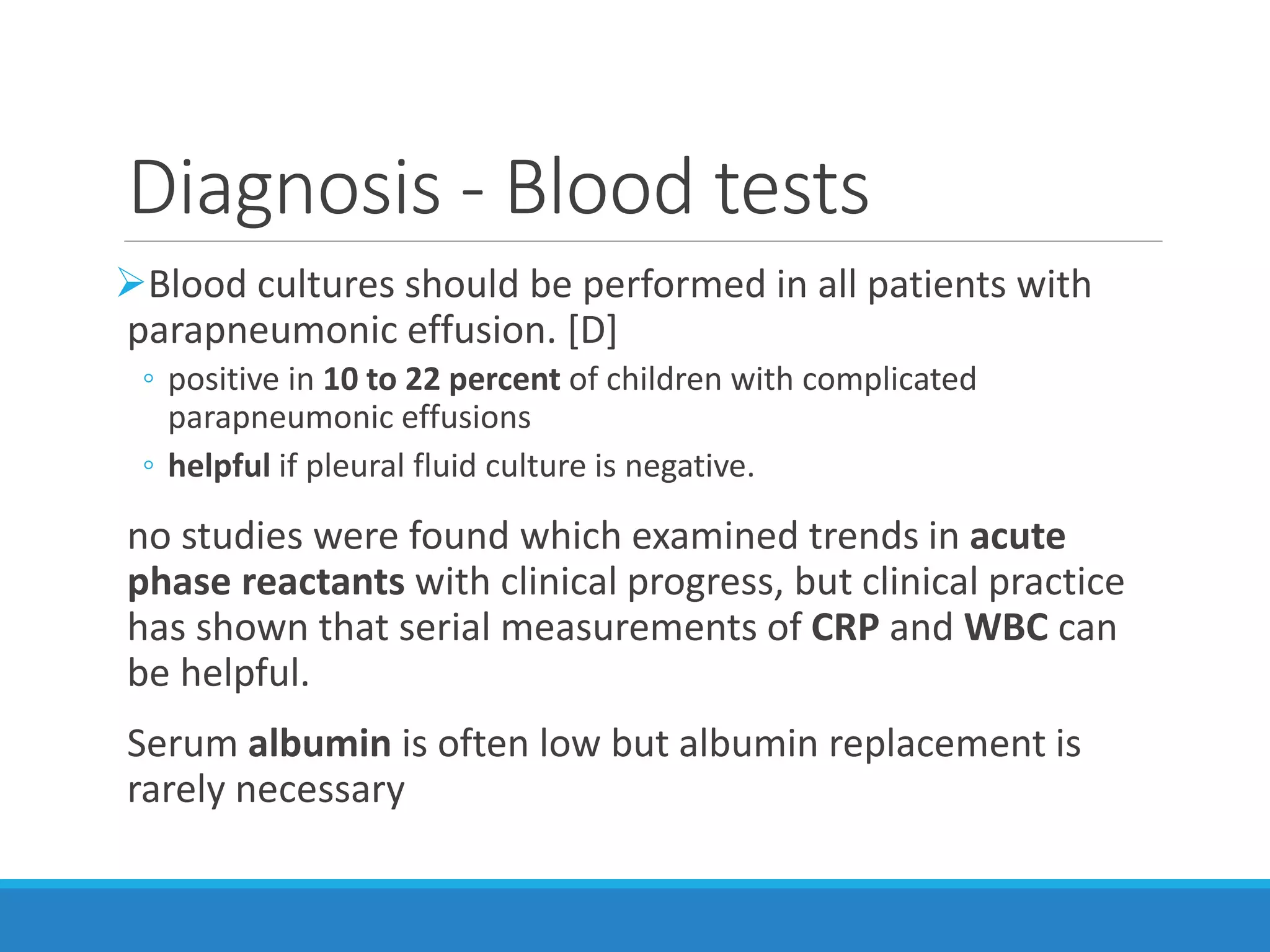 Bts guidelines for the management of pleural infection in children | PPTX