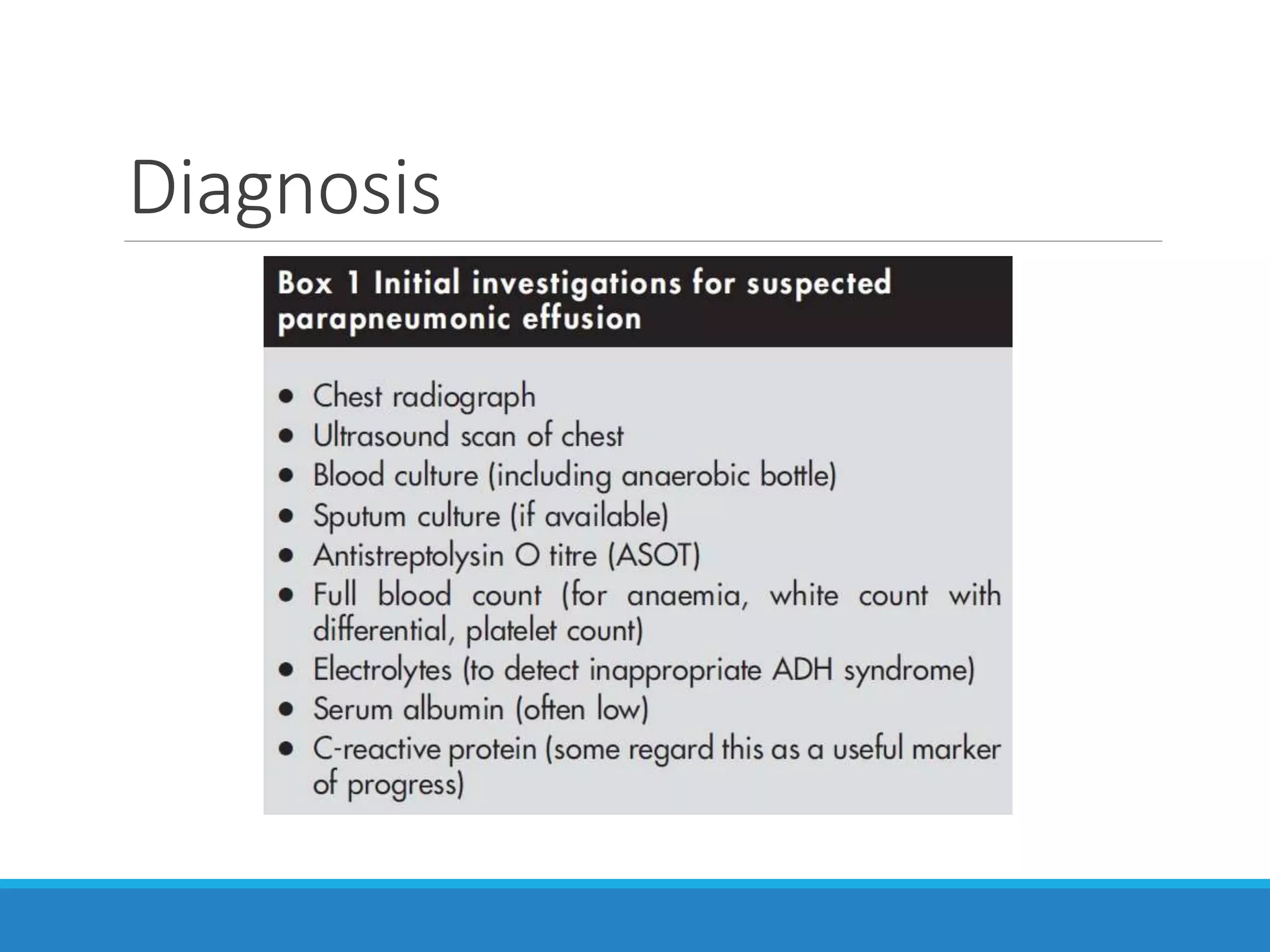 Bts guidelines for the management of pleural infection in | PPTX