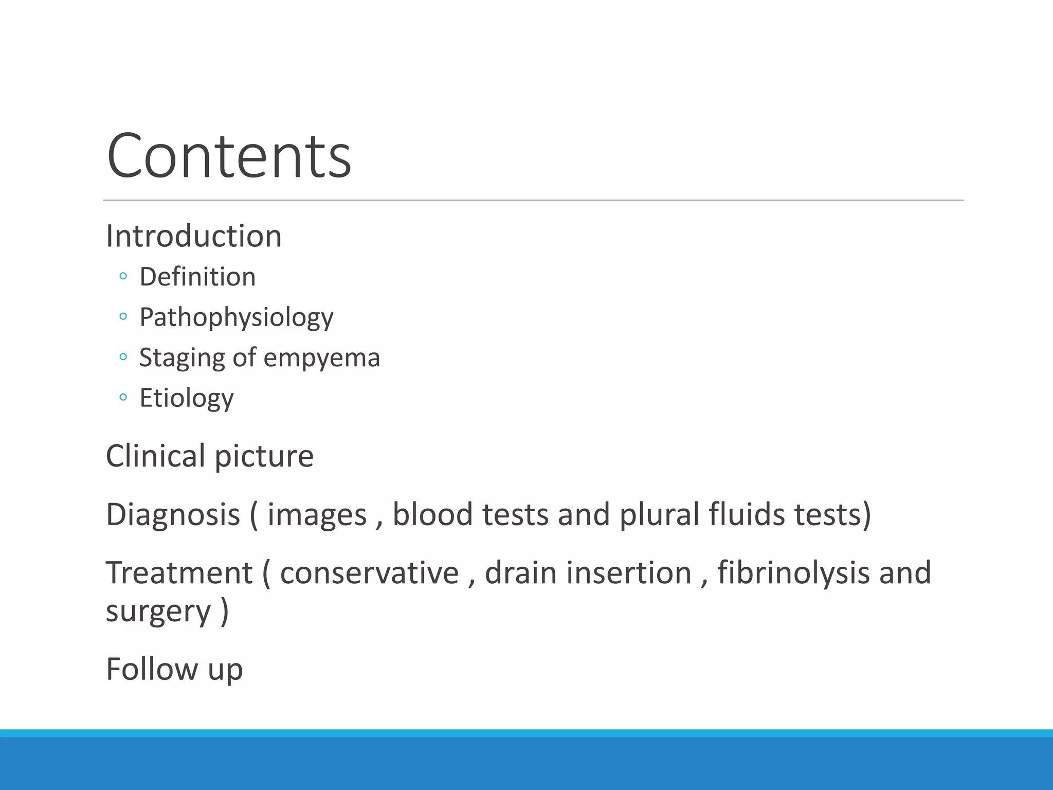 Bts guidelines for the management of pleural infection in | PPTX