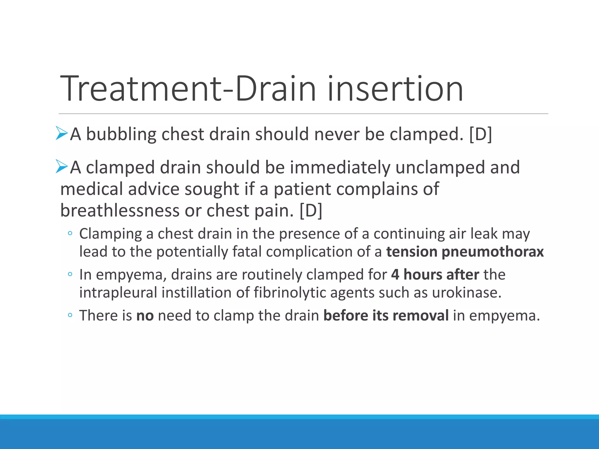 Bts guidelines for the management of pleural infection in | PPTX