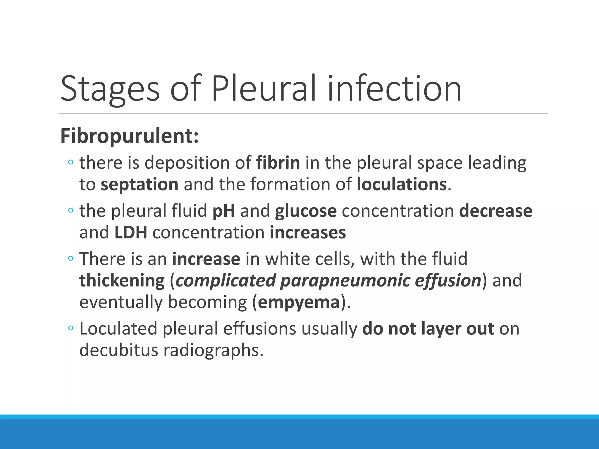 Bts guidelines for the management of pleural infection in | PPTX