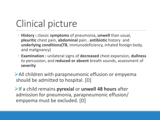 Bts guidelines for the management of pleural infection in | PPTX