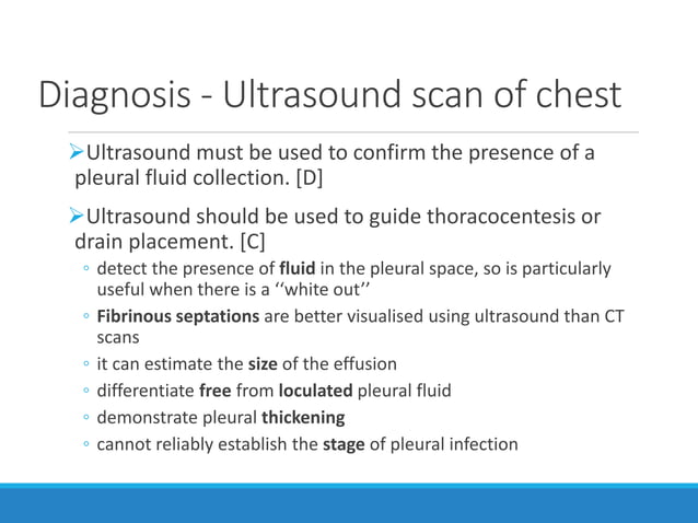Bts guidelines for the management of pleural infection in | PPTX
