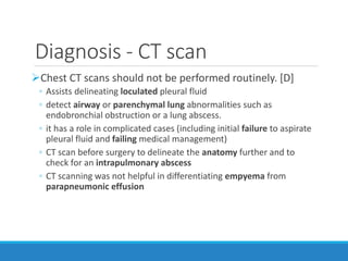 Bts guidelines for the management of pleural infection in | PPTX