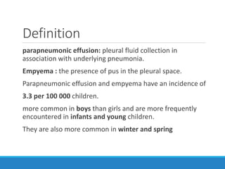 Bts guidelines for the management of pleural infection in | PPTX