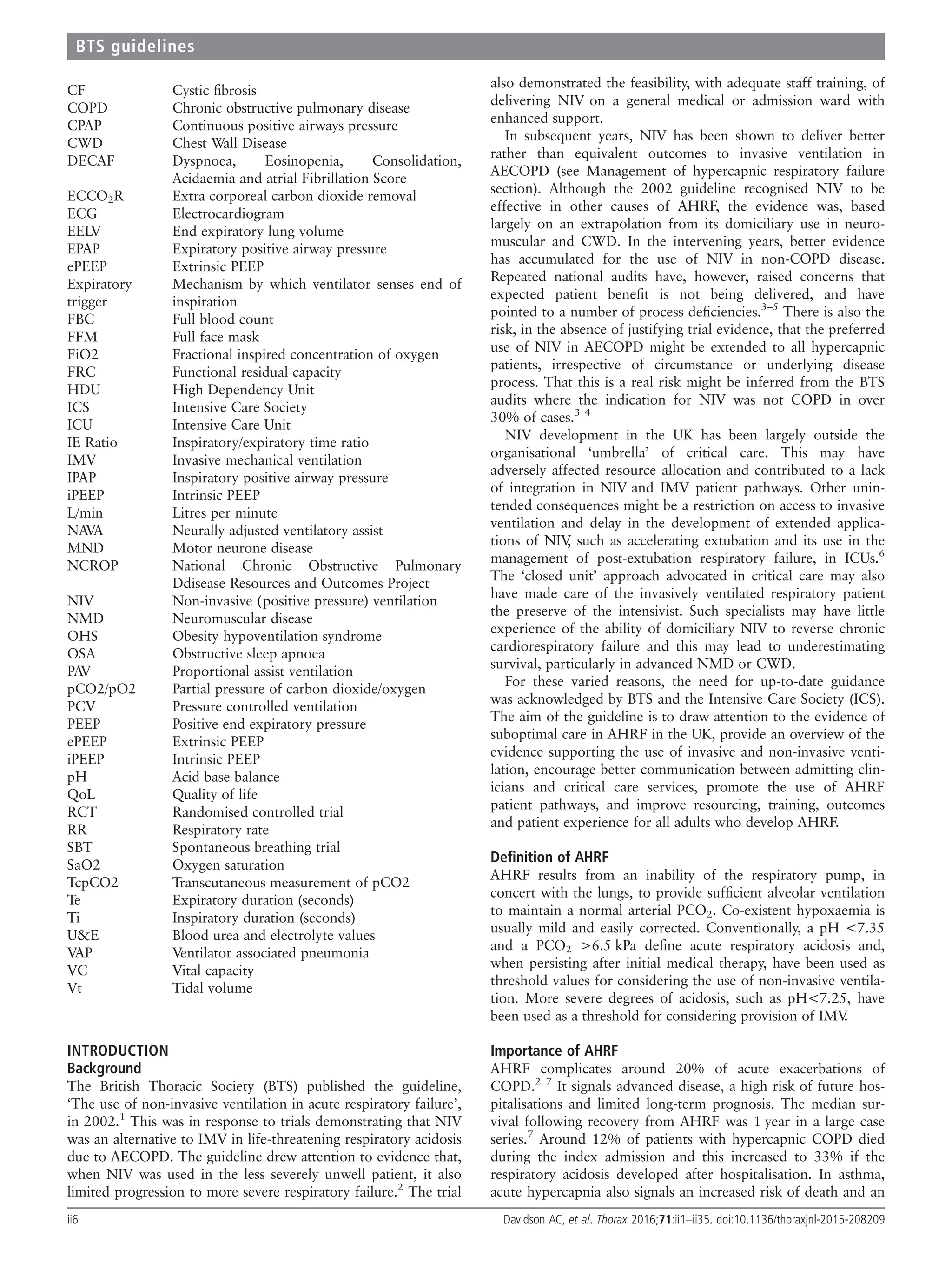 BTS_ICS Guideline for the Ventilatory Management of Acute Hypercapnic ...