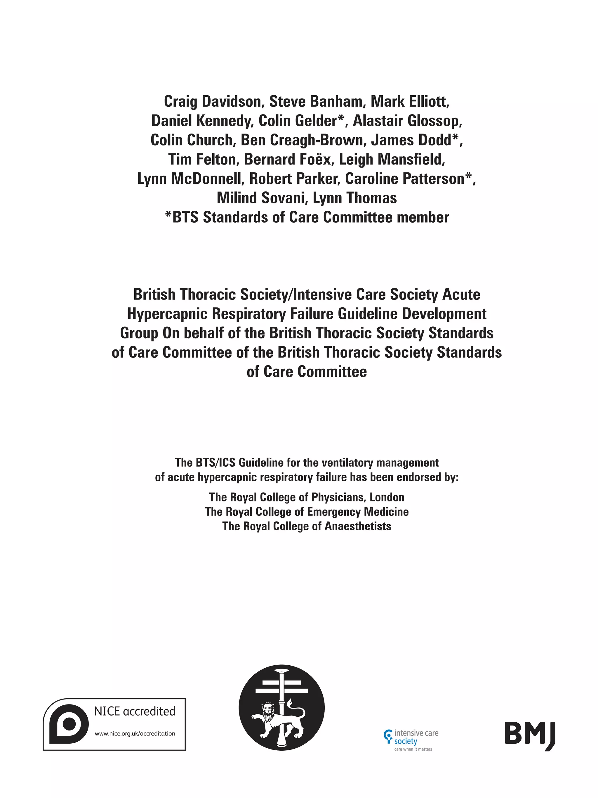BTS_ICS Guideline for the Ventilatory Management of Acute Hypercapnic ...