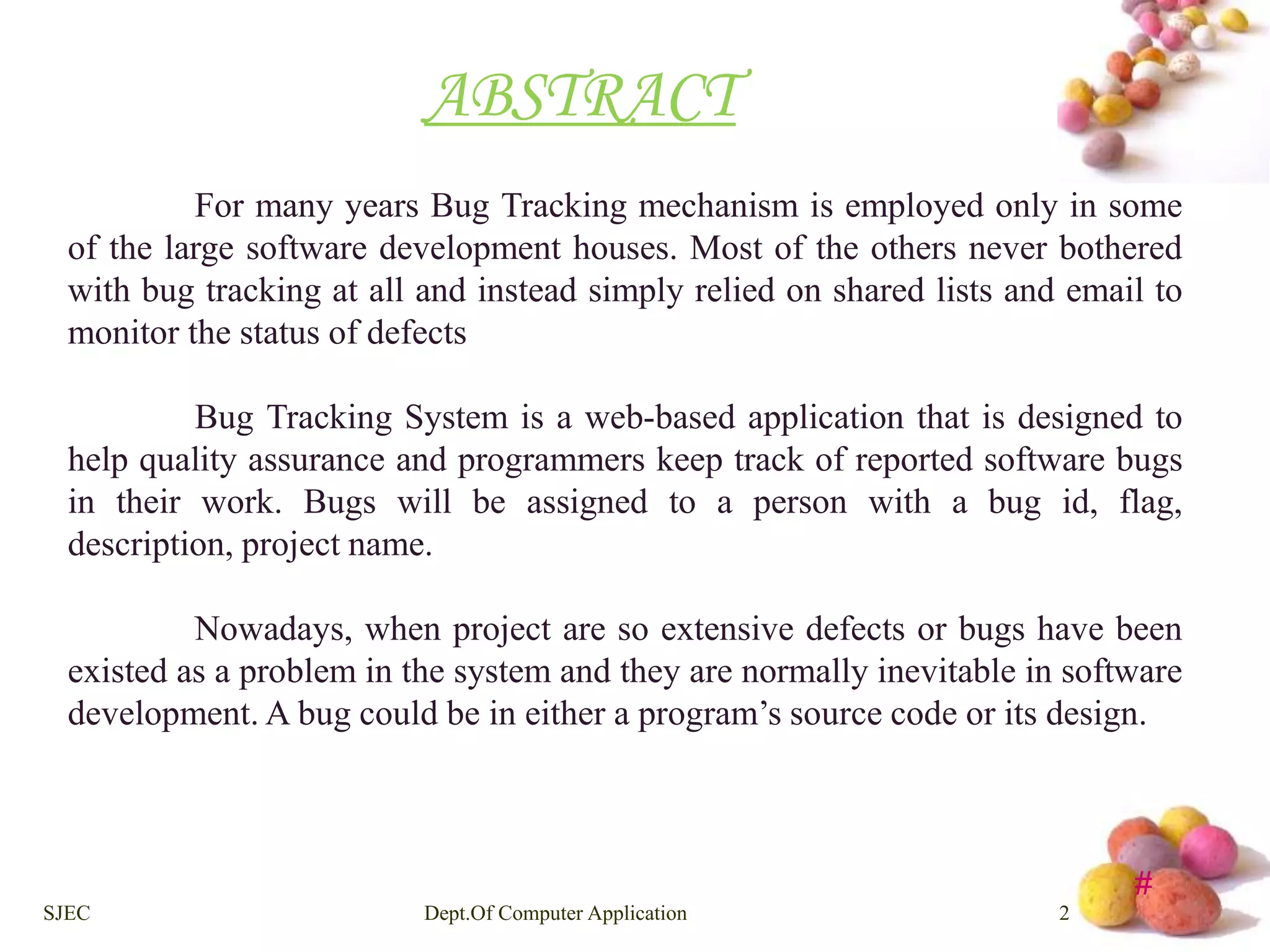 Bug Tracking System | PPTX