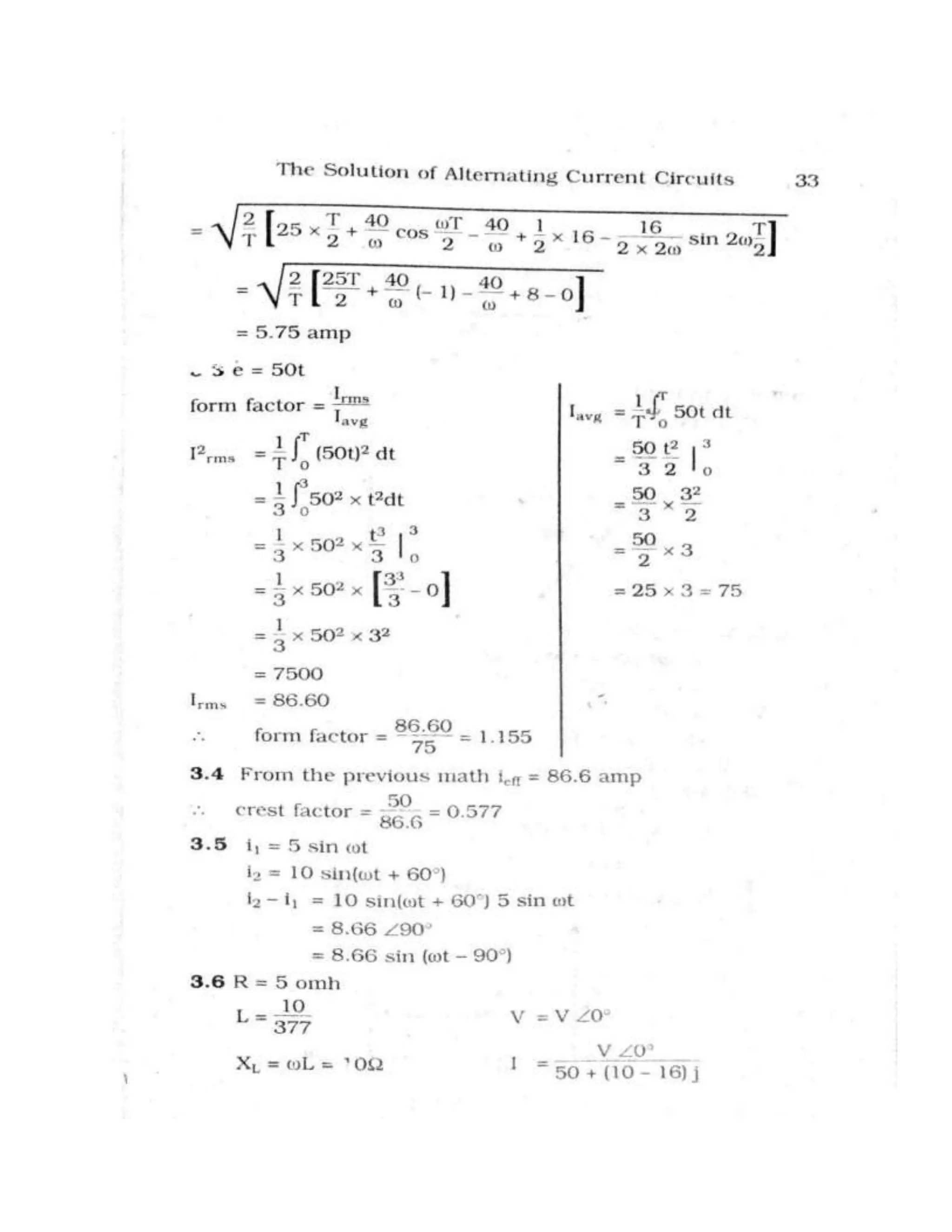 Alternating current-circuit-solution-manual | PDF