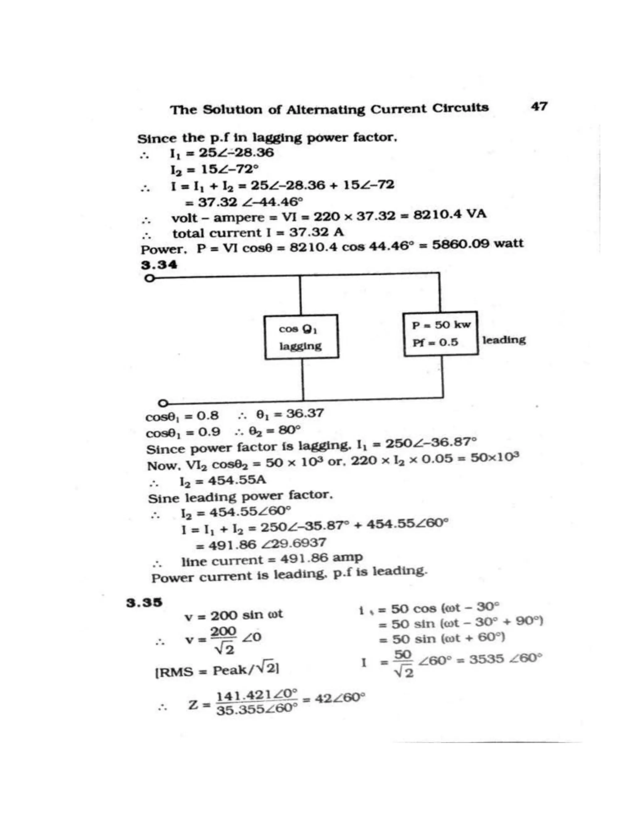 Alternating current-circuit-solution-manual | PDF