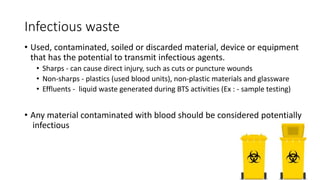 Biosafety and Waste Management in Blood Transfusion Service | PPTX