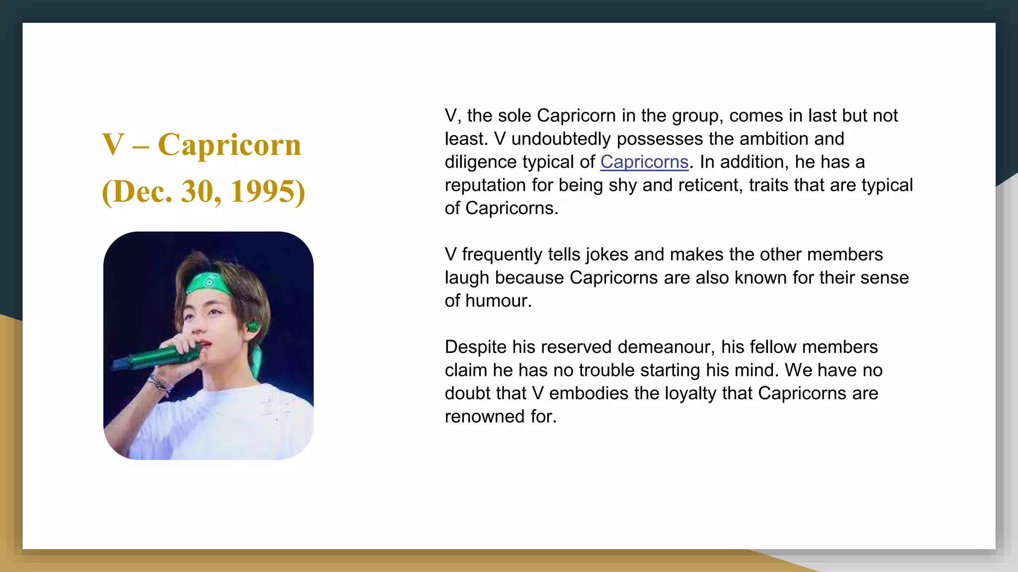Bts Stars Zodiac Signs Of The K Pop Sensationpptx