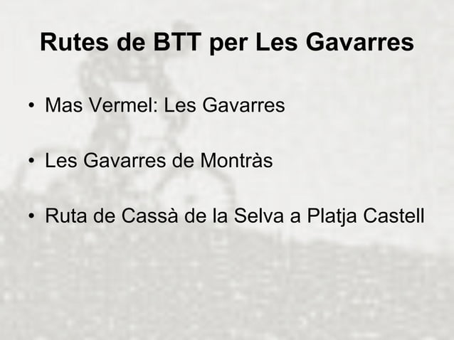 Btt a Les Gavarres | PPT