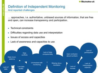 From Independent to Transparent Monitoring for Climate and Development ...
