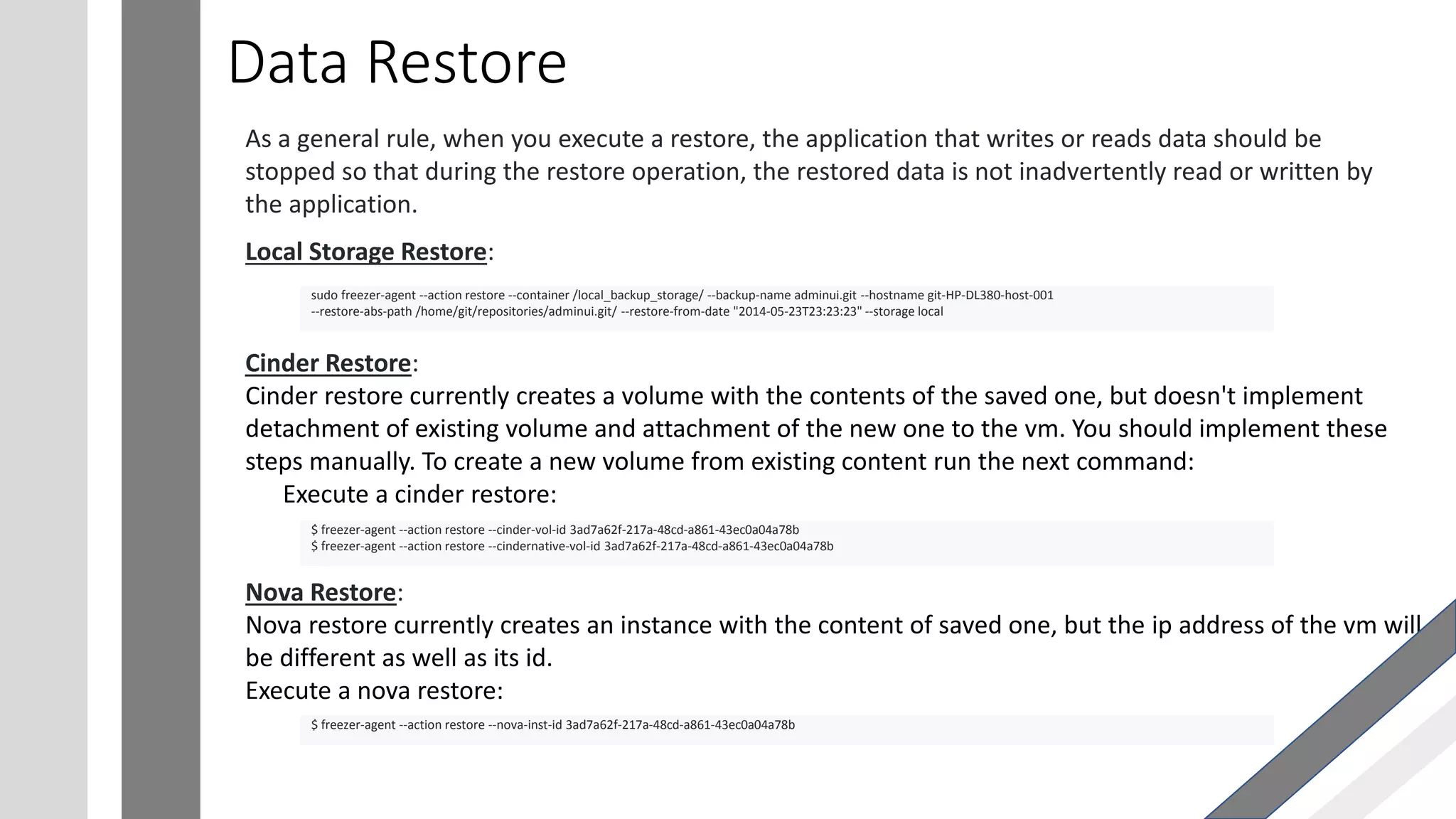OpenStack DRaaS - Freezer - 101 | PDF