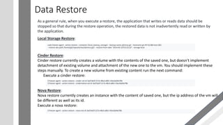 OpenStack DRaaS - Freezer - 101 | PDF | Operating Systems | Computer ...