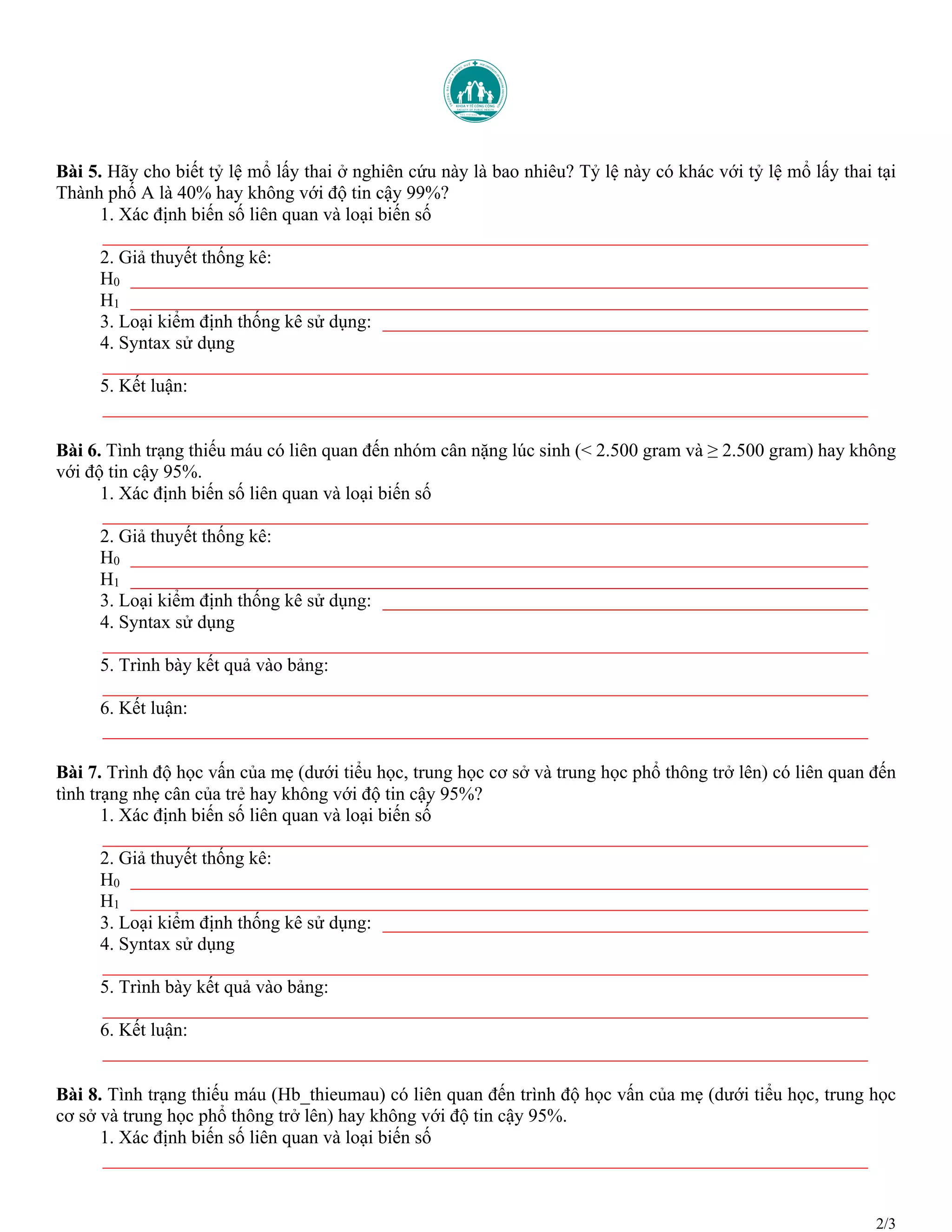 BTTH - Kiểm định giả thuyết cho biến số định tính | PDF