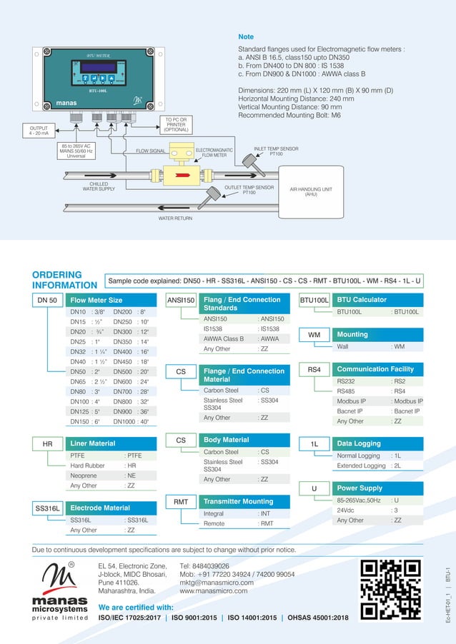 A BTU Meter that saves energy (chiller apication and heat transfer ...