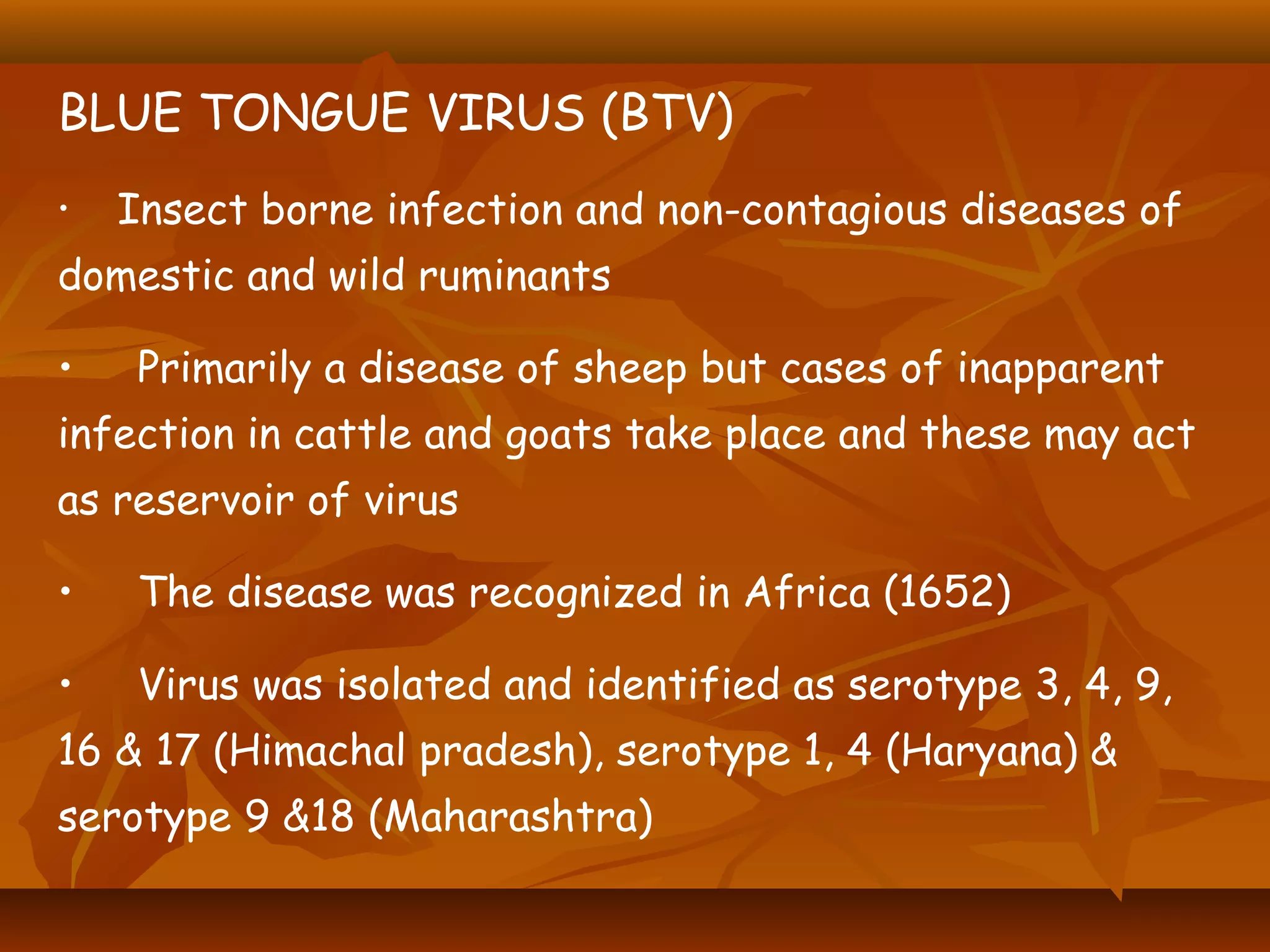 blue tongue virus | PPT