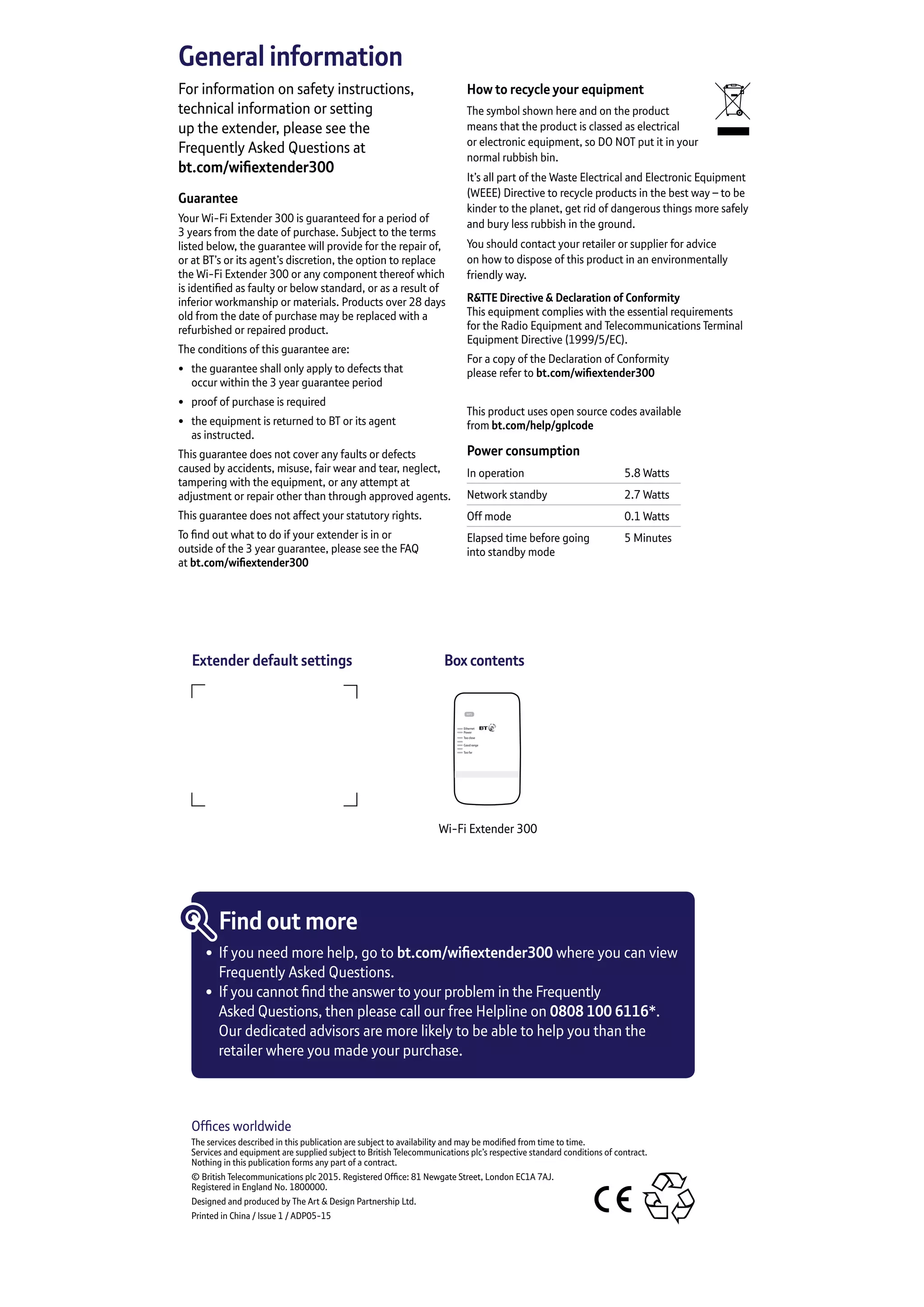 BT Wi-Fi Extender 300 | PDF