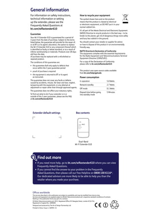 BT Dual-Band Wi-Fi Extender 610 | PDF