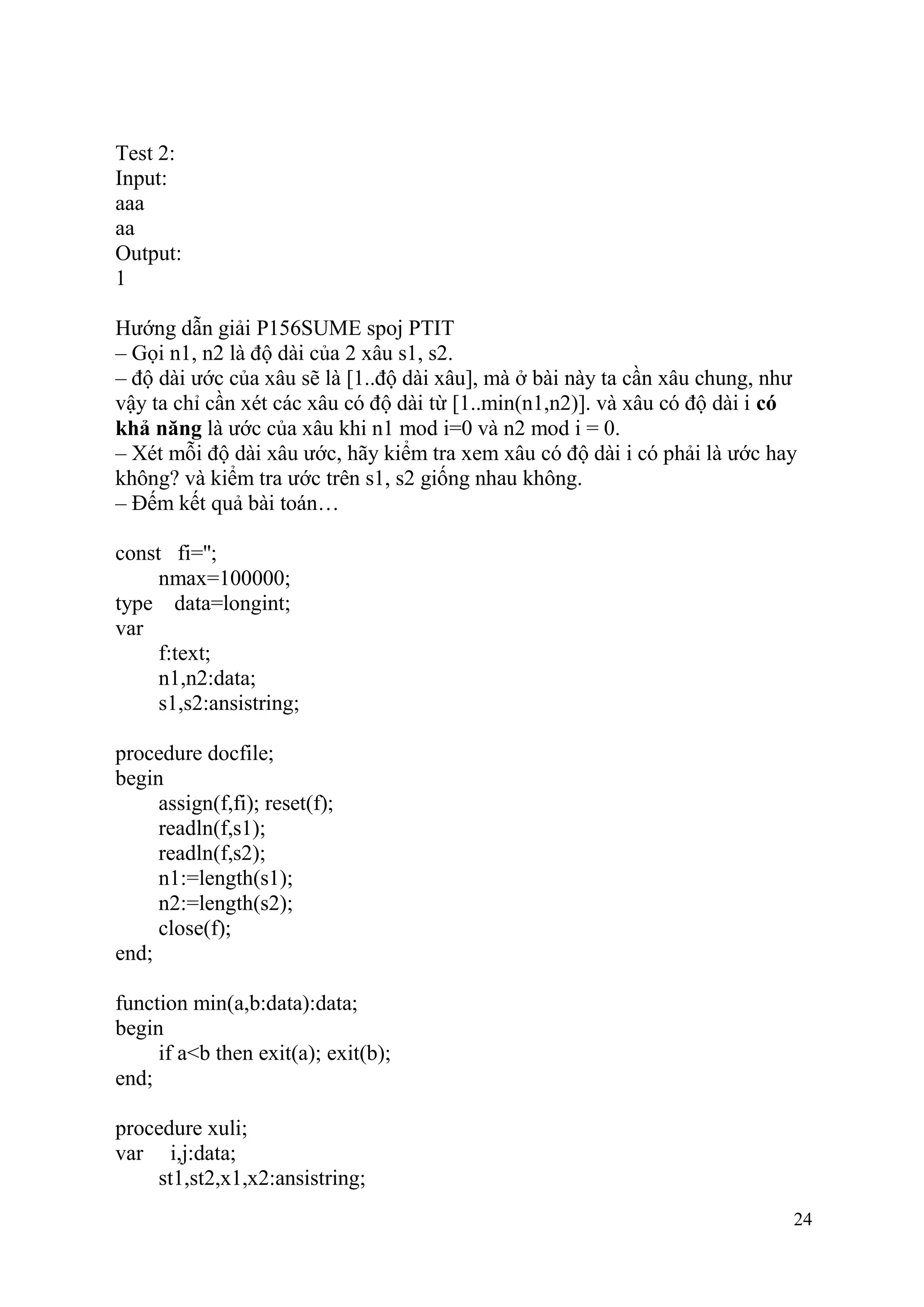 Bài tập xâu cơ bản-nâng cao | PDF