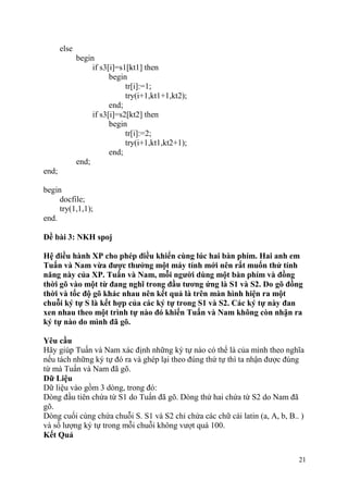 Bài tập xâu cơ bản-nâng cao | PDF