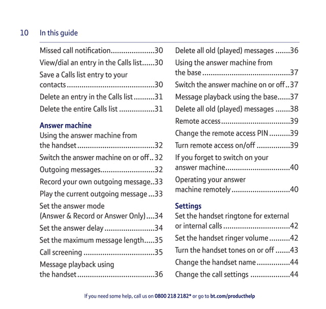 BT XD56 Digital Cordless Phone User Guide | PDF | Phone Services | Home ...