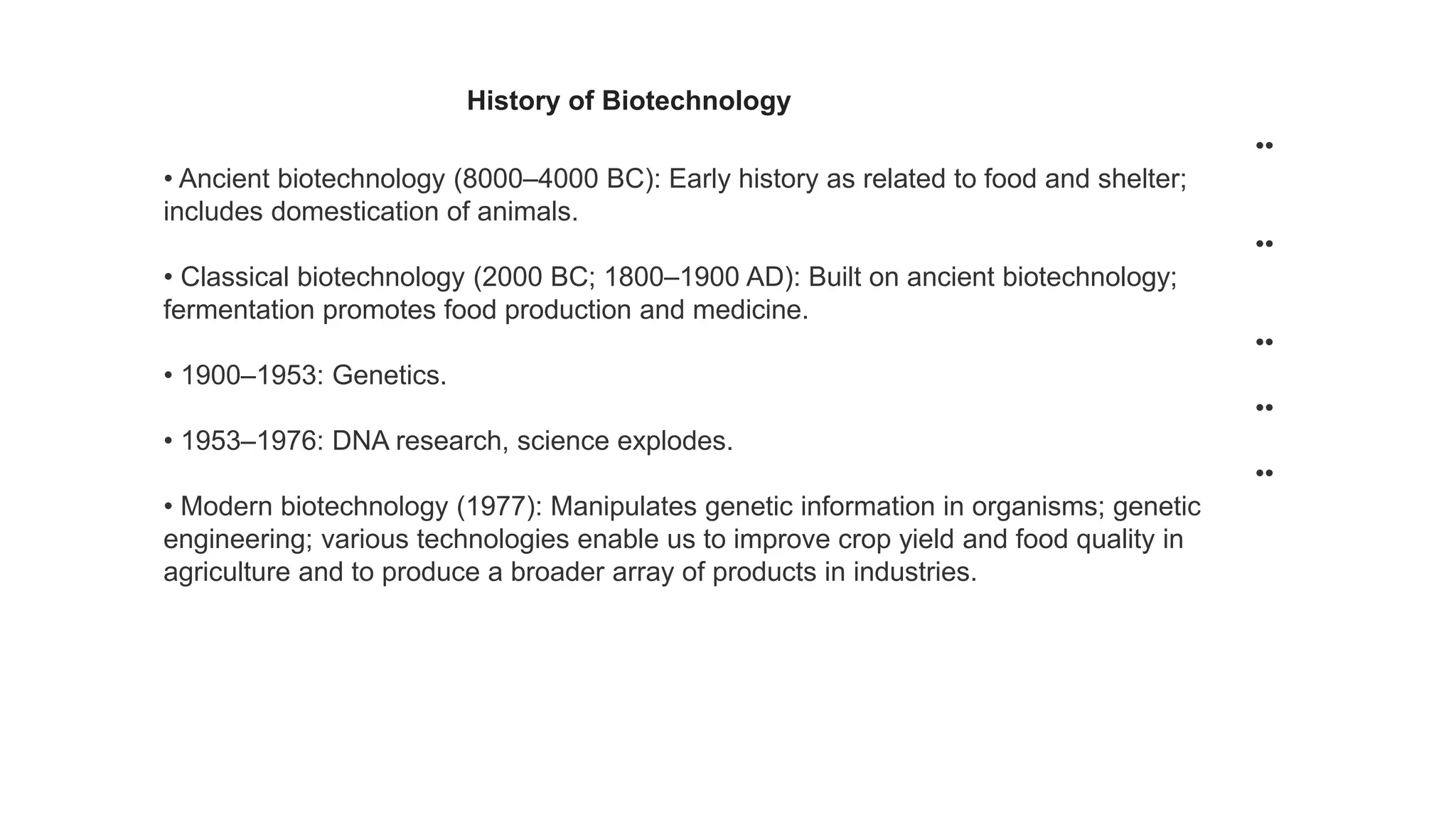 Biotechnology and its history and scope.pptx | Biotech and Biomedical Industry | Industries