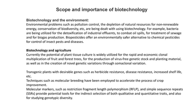 Biotechnology and its history and scope.pptx | Biotech and Biomedical ...
