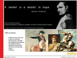 Historical leader - Napoleon Bonaparte | PPTX