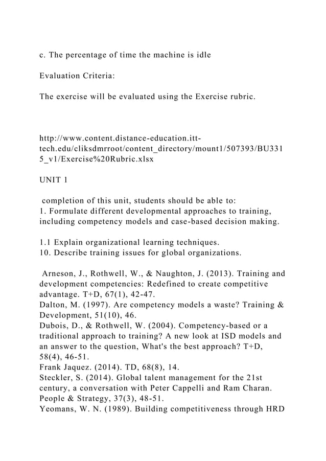 BU3315 Module 5 Decision Analysis and Queuing Models Exer.docx | Human Resources | Business