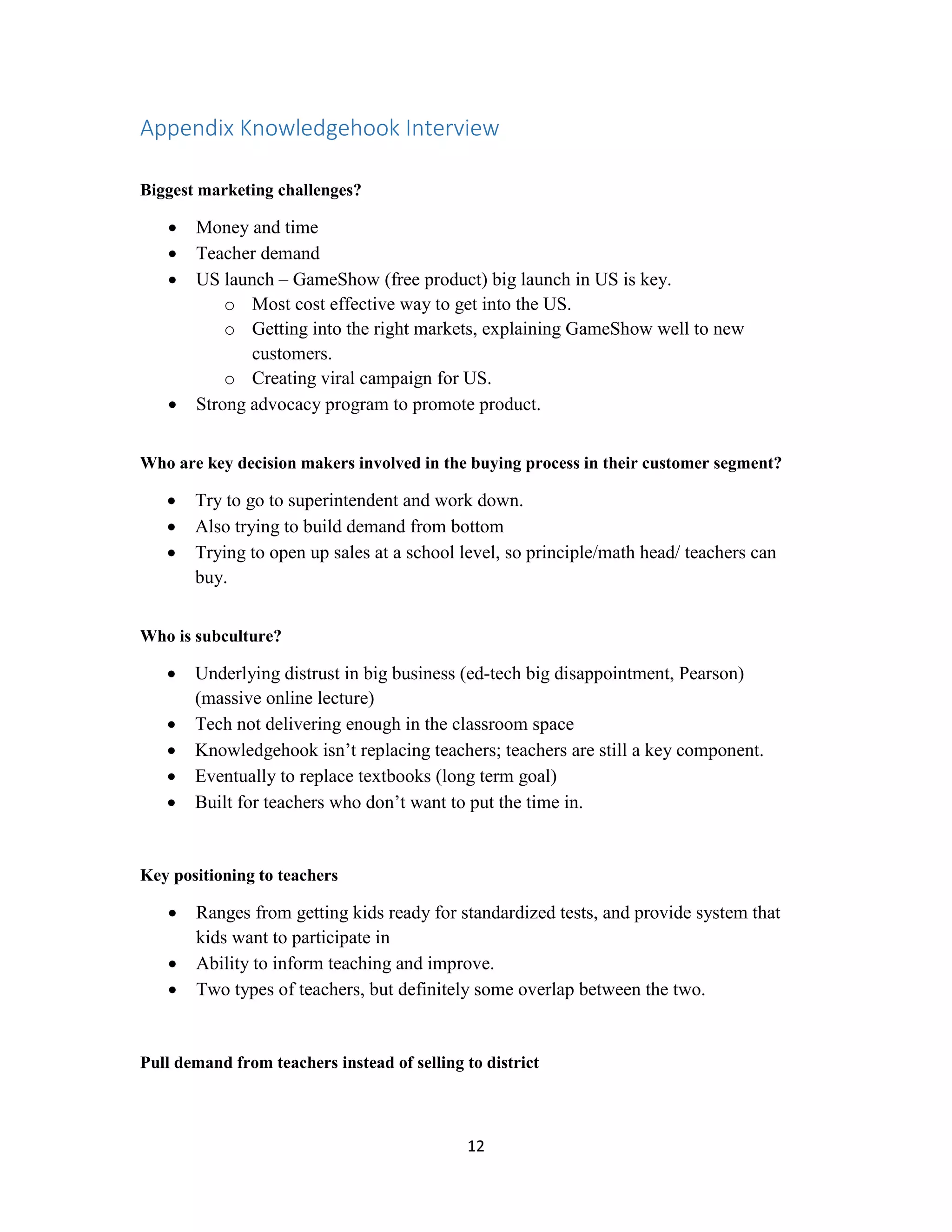 BU682 KnowledgeHook.com North American Market Research | PDF