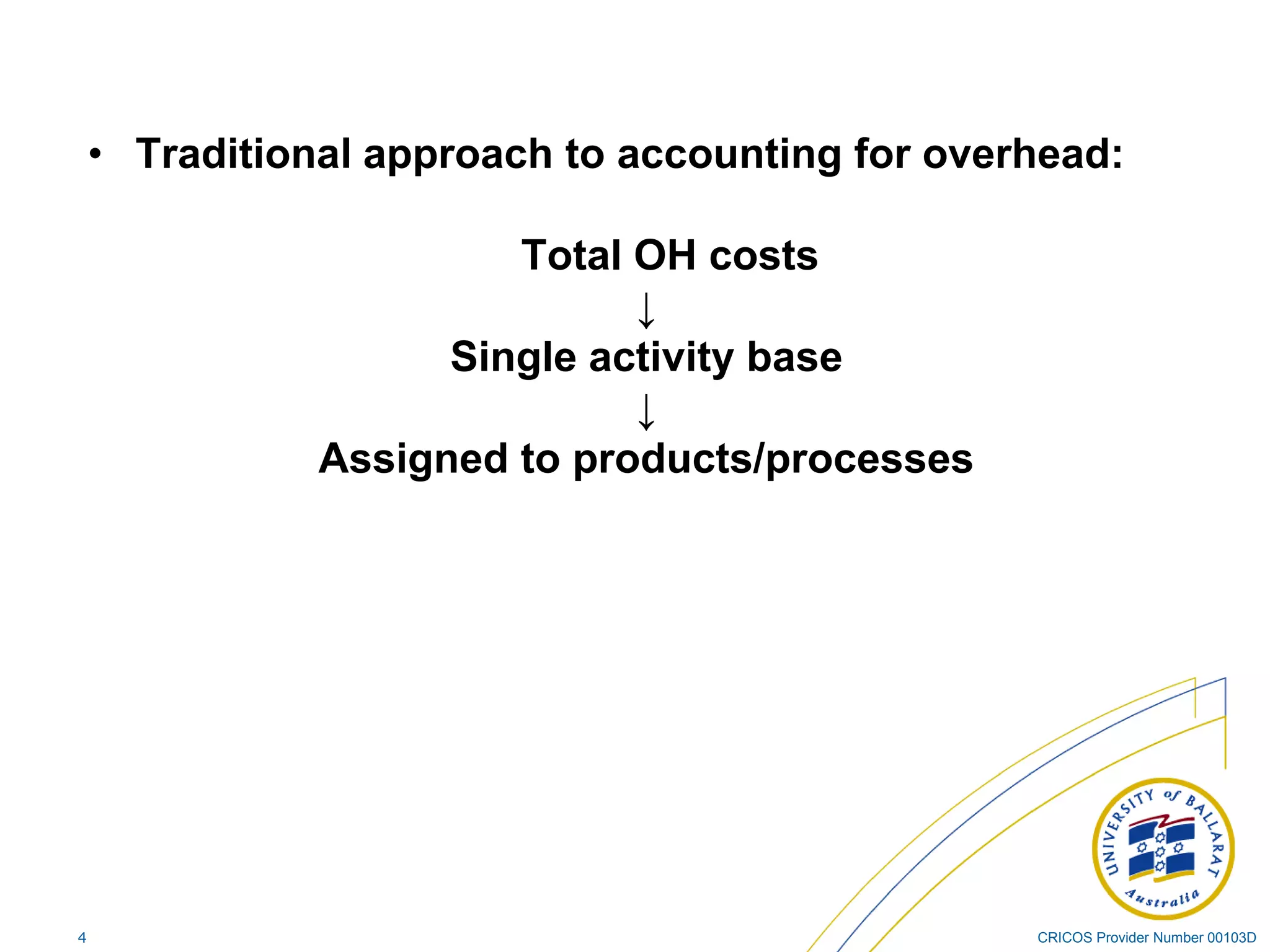 Cost and Management Accounting _____Topic Activity-based costing | PPT