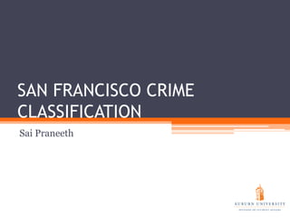 San Francisco Crime Classification | PPT