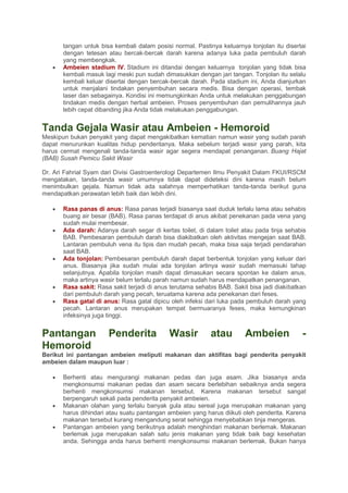 Buang hajat (bab) susah pemicu sakit wasir | PDF